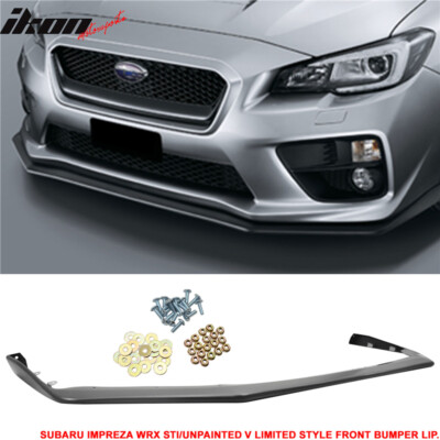 Fits 15-17 Subaru WRX STI V-Limited Style Front Bumper Lip Spoiler ...