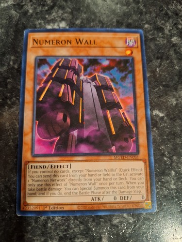 Numeron Wall MGED-EN081 Gold Rare Yu-Gi-Oh! Yugioh! 1st Edition | eBay