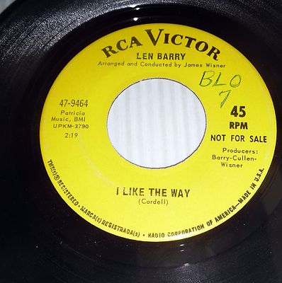 LEN BARRY promo NORTHERN SOUL 45 I LIKE THE WAY / SWEET & FUNKY strong ...