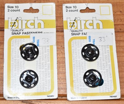 BIRCH Vintage Snap Fasteners (2 x 2 Pack) - Size 10 - BNIP | eBay
