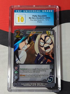 CGC 10 PRISTINE Petty Squabble MHA03-PU03 12/12 Universus My Hero ...