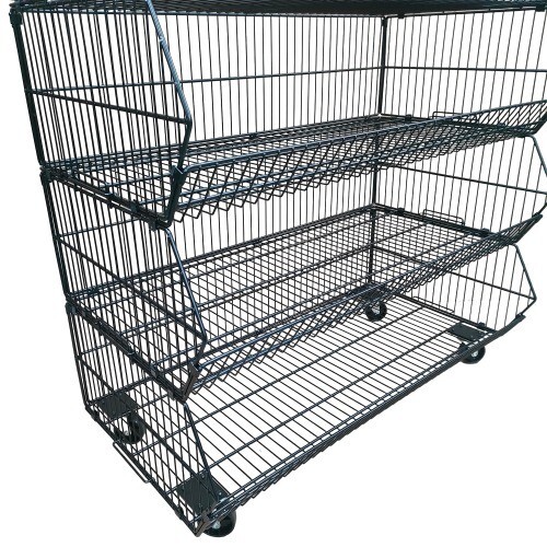 Retail Shop Supermarkets Stacking Shopping Baskets Metal Plastic Retail ...