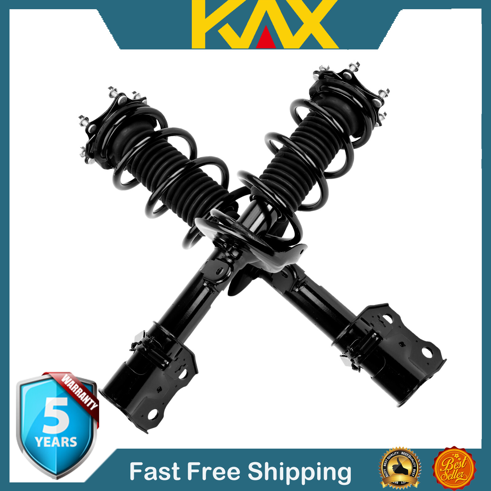 2pcs Front Struts w/ Coil Springs Assembly For 2007-2014 Honda CRV ...