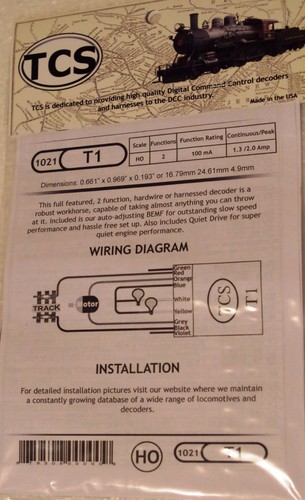 DCC TCS T4 (replaces T1), 4 Function, HO/OO Scale decoder | eBay