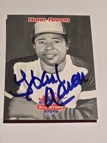 2006 Kellogg's All Stars Hank Aaron Autograph HOF Signed Authentic COA ...