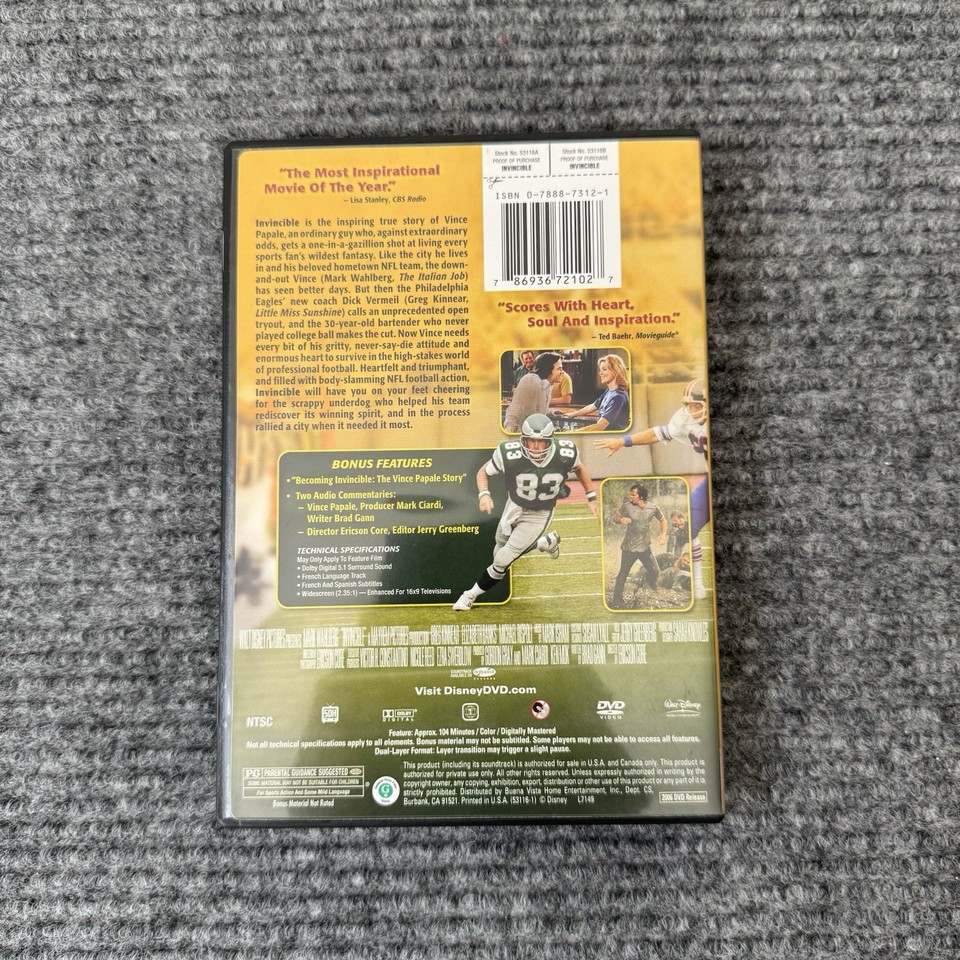Invincible (DVD, 2006) 786936721027| eBay