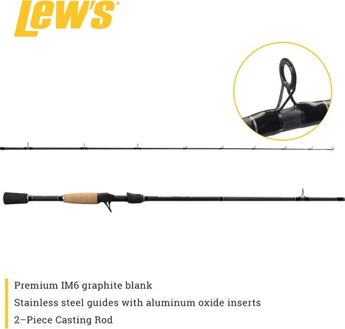 Lew's Laser SG1 Casting Fishing Rod, IM6 Graphite 7'0" 2pc, Multi ...