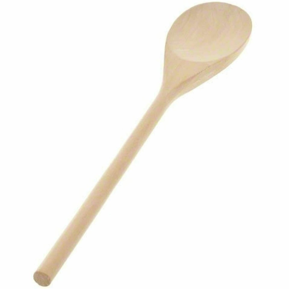 4 pcs set 12-inch Kitchen Spoon Classic Wooden - Birch Wood BN-20755 | eBay