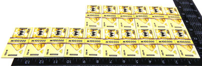 2012 Monopoly Millionaire Board Game All 16 100,000 Yellow Money Tile ...