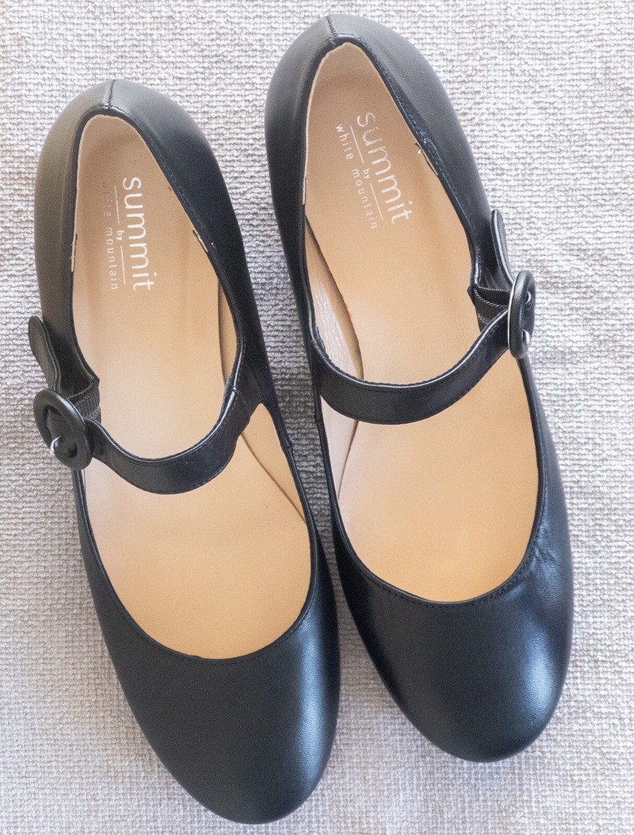 Summit by White Mountain Women's Mary Jane Black Leather Summit by White Mountain Women's Mary Jane Black Leather