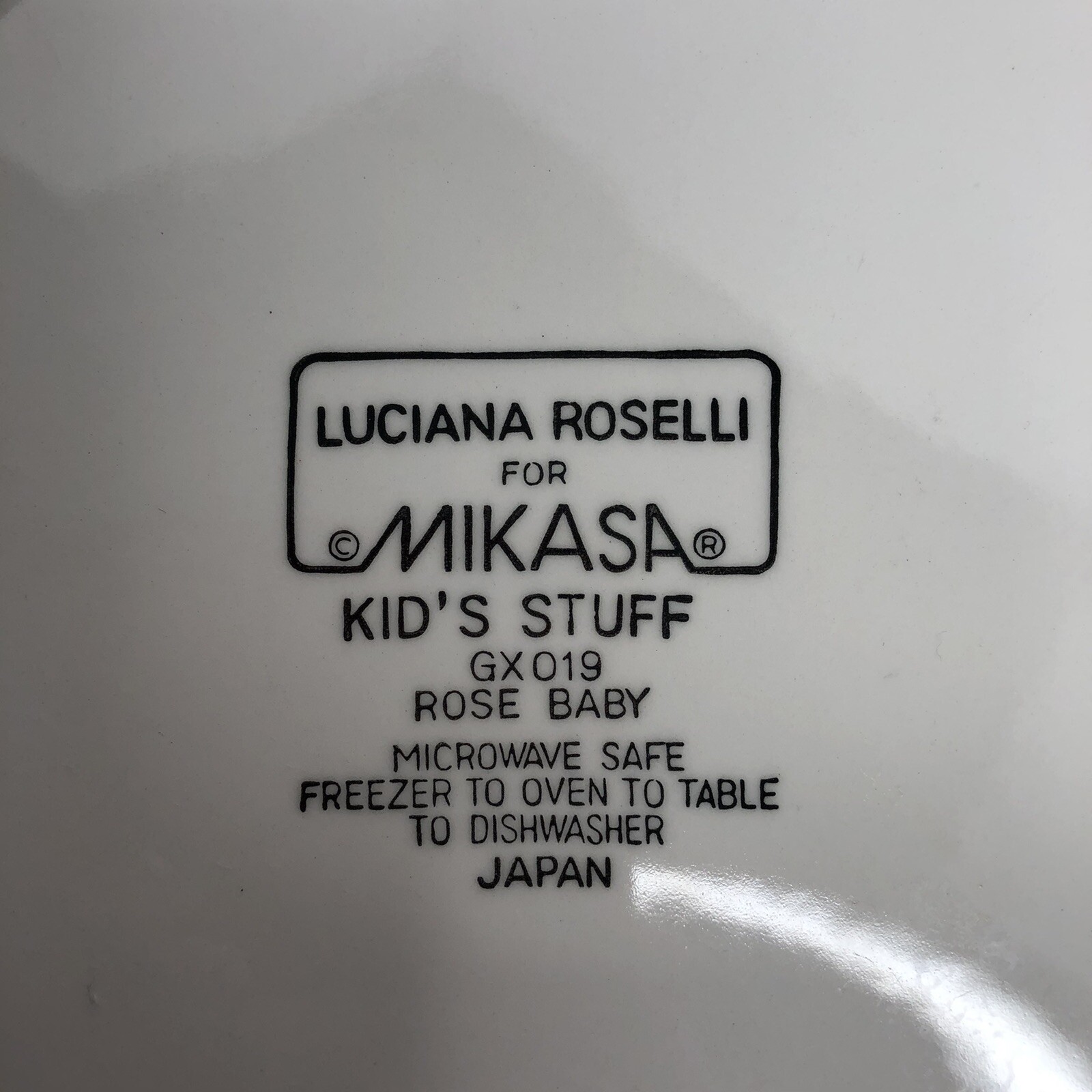 Vtg Luciana Roselli For Mikasa Rosie Baby Plate Kid’s Stuff Collection ...