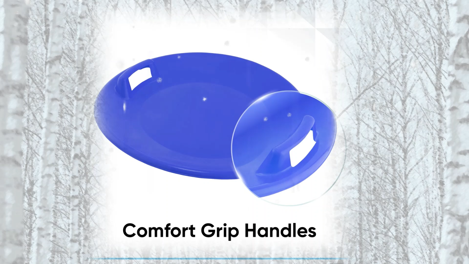 Round Snow Saucer Sled, 3 Pc Multicolor 24" Plastic Disc Sled for Kids ...