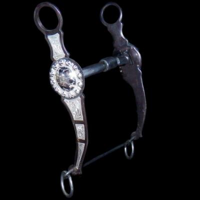 Sterling Silver California Vaquero Cowhorse Shank Black Steel Billy ...