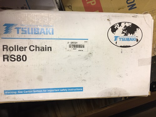 10’ Tsubaki RS80(tw) Roller Chain W Master Link | eBay