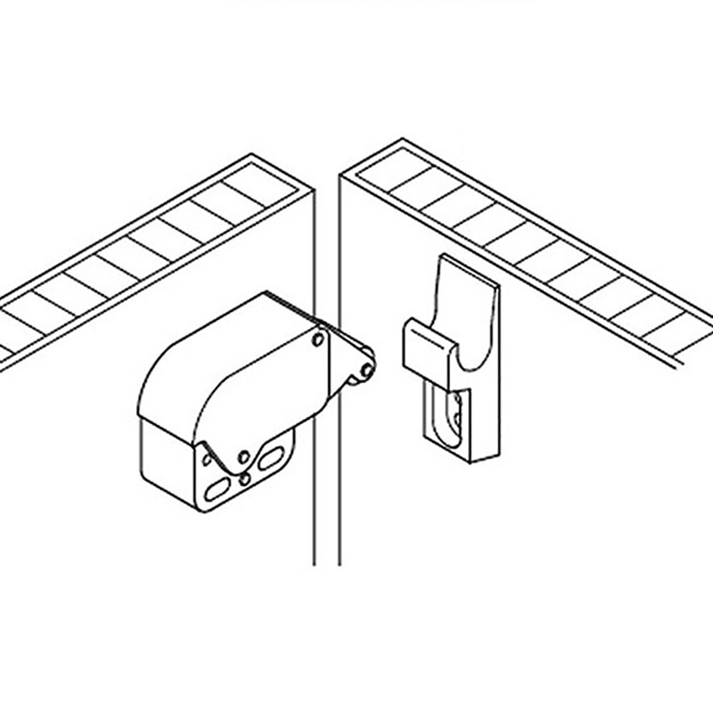 2Pcs Snap Lock With Mounded Nylon Roller & Keeper For Cupboard Cabinet ...
