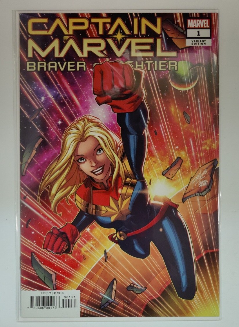 CAPTAIN MARVEL BRAVER AND MIGHTIER #1 MARVEL COMICS RON LIM VARIANT ...