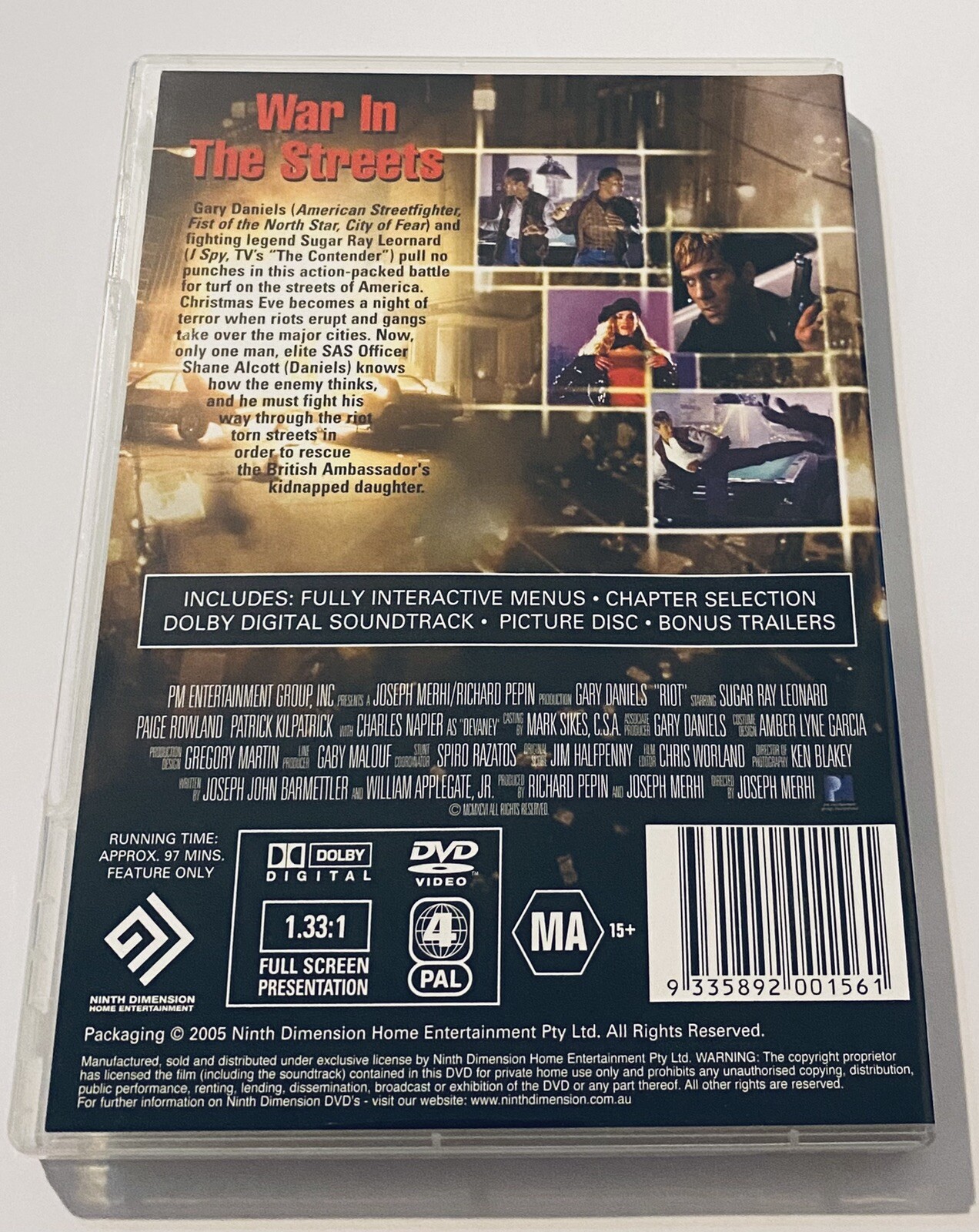 Riot (DVD, 1996) Like New** Sugar Ray Leonard Movie 🍿 Rated MA15 ...