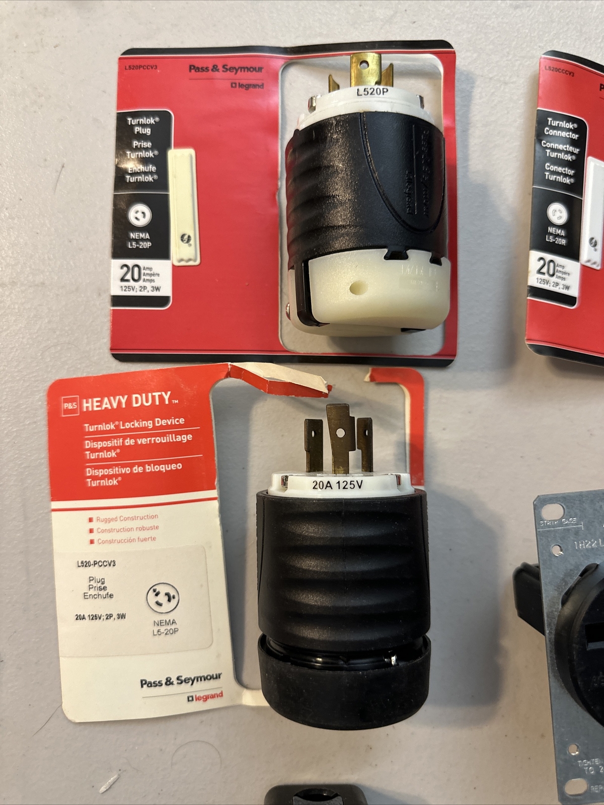 Electrical Supplies Lot Outlets, Plugs, Connectors Male/Female EMT ...