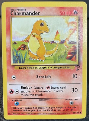 Charmander 69/130 - Base Set 2 - Pokemon Card (Near Mint) | eBay