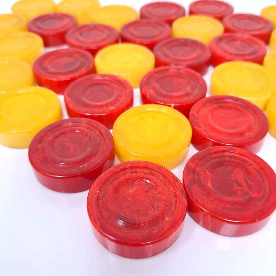 Crisloid 30 Bakelite Backgammon Butterscotch Swirl Translucent Cherry ...