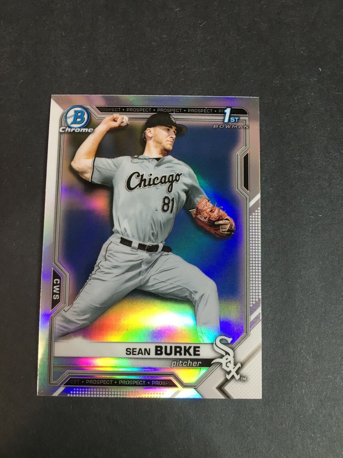 F158,399 2021 Bowman Chrome Draft SILVER Refractor SEAN BURKE WHITE SOX ...