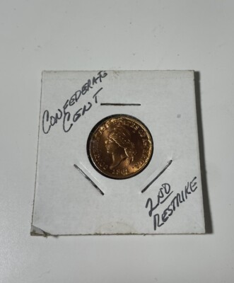 Confederate Second Restrike One Cent Coin 1960s | eBay