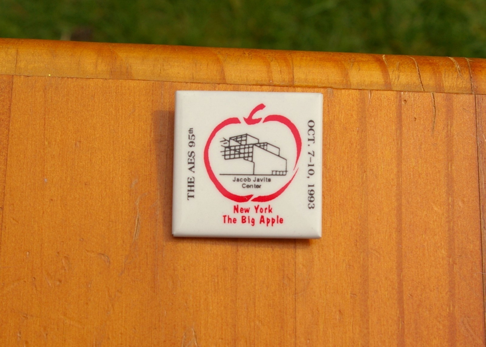 New York Big Apple AES 95th Jacob Javits Center 1993 1 1/2" Pin Pinback ...