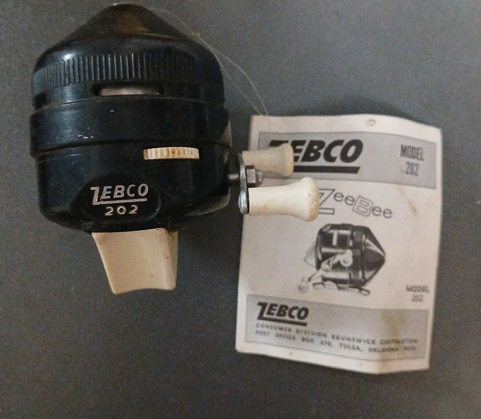 Zebco Model 202 Spinning Reel " Zee Bee" Complete With Premium Zebco ...