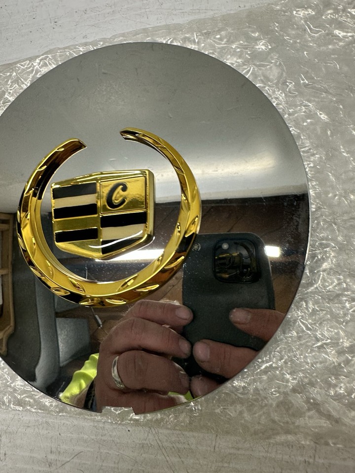 Chrome Gold Center Cap fits OEM Cadillac Deville Eldorado SLS DTS DHS ...