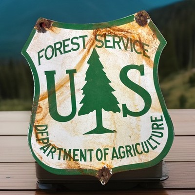 8” X 6.5” US FOREST SERVICE DEPARTMENT OF AGRICULTURE PORCELAIN PARK ...