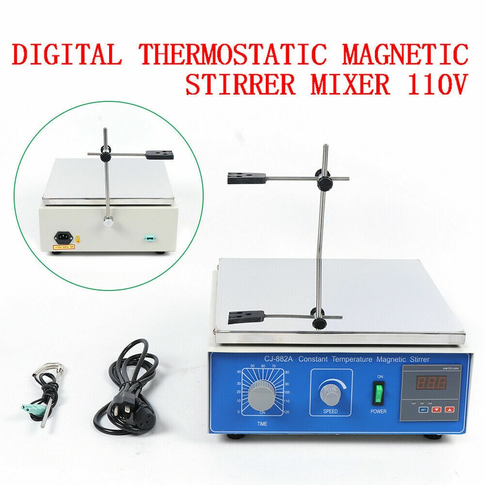 10L Digital Lab Hot Plate Magnetic Stirrer Mixer Thermostatic Heating ...