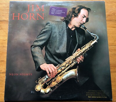 Jim Horn~Neon Nights~1988 Warner Bros~Jazz~Gold PROMO Vinyl LP~OG Inner ...