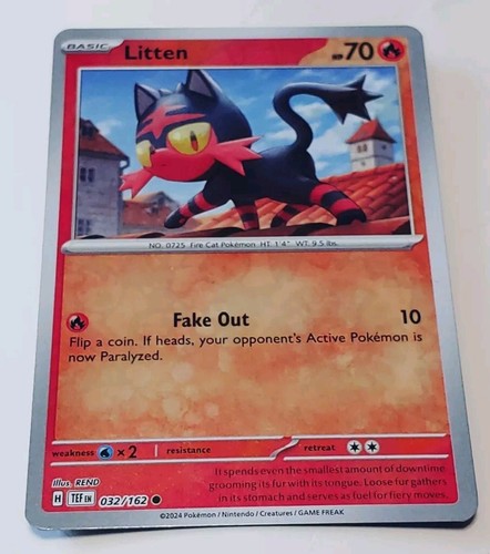 Reverse Holo Litten - 032/162 Common Temporal Forces-Ships Same ...
