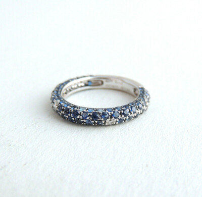 Schöner Damen Ring aus 750er 18 Karat Weiß Gold ☆ 2418 V1 Saphir ...