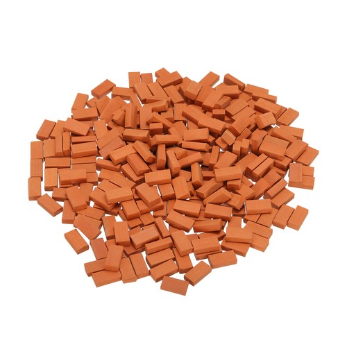Miniature Bricks Clay Mini Wall Brick for Model Red,300PCS Scale 1/16 ...