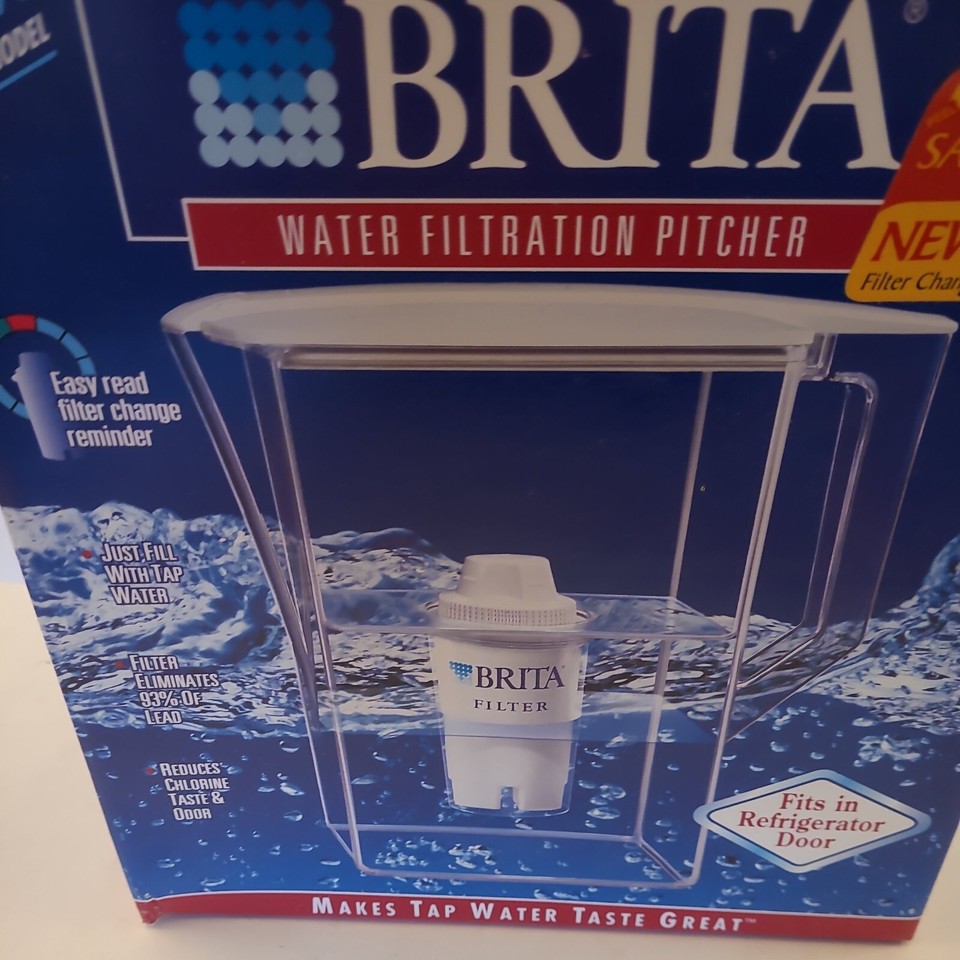 Genuine Brita Clear/ White Water Filtration 1/2 Gallon Pitcher New ...