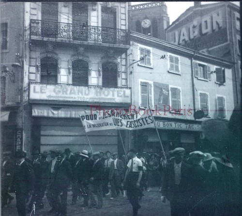 France Manifestation Politics c1935 Photo Negative Plate Stereo Vintage ...