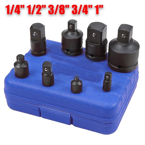 8pc Impact Socket Adaptor Set Ratchet Reducer Convertor Increaser 1/4 ...