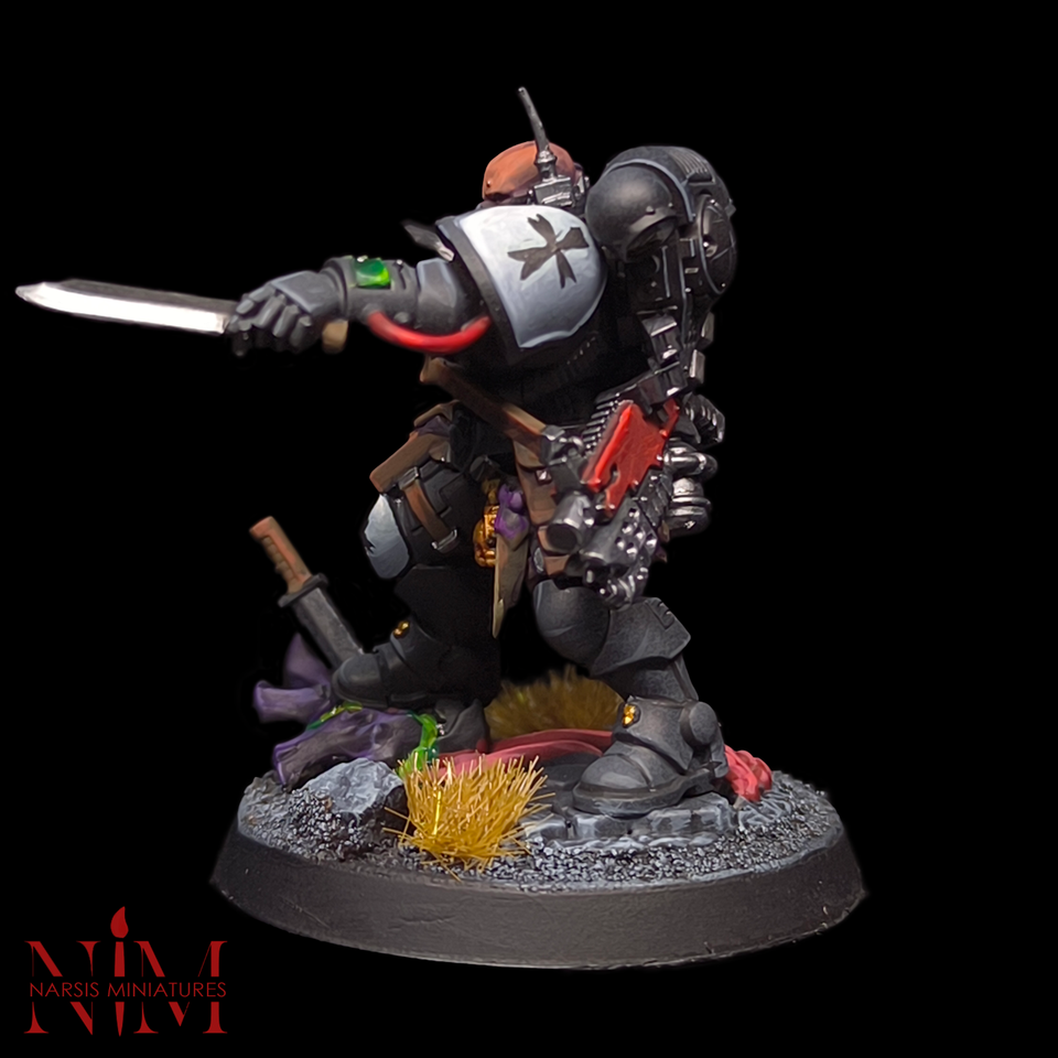 Warhammer40k painted Black Templars lieutenant in phobos armour with ...