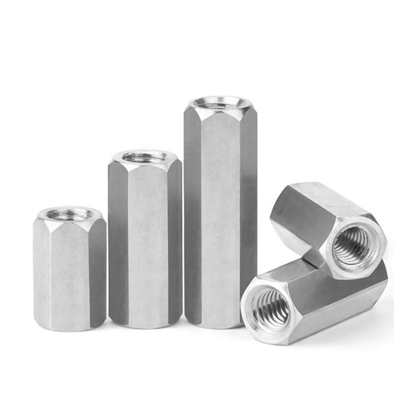 Long Nuts Hex Connector Rod Bar Stud Connectors Stainless Steel M8 M10 ...