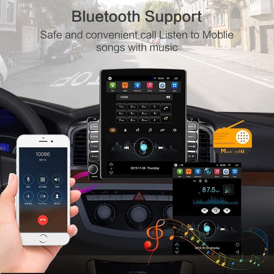 Stereo Radio Player Wifi Android Auto Cam Carplay 9.7" 2Din Android 13. ...