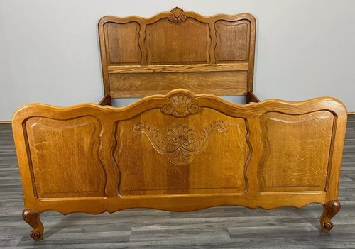 French Louis XV Antique Style Oak Double Bed Frame / Surround – Great ...