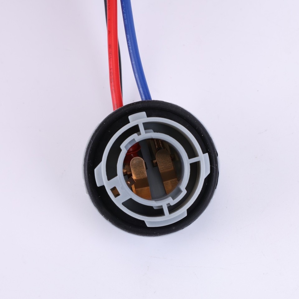 2 PCS 1157 2357 LED Pig Tail Plug Stop Brake Turn Light Bulb Socket ...