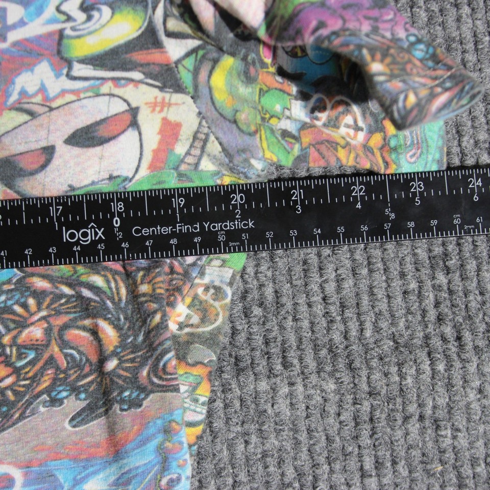 Y2K Streetwear T Shirt Youth Small Baggy Retro Graffiti Tattoo Skater ...