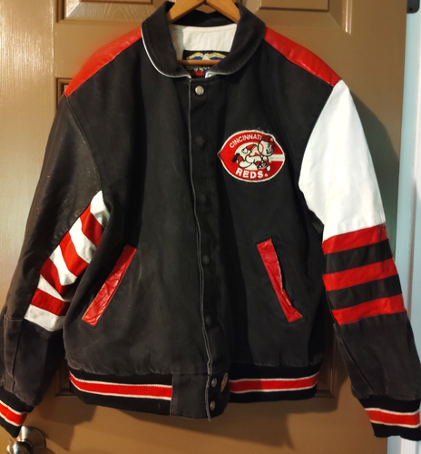 RARE Vintage Jeff Hamilton Designs Sz M Cincinatti Reds Leather Twill ...