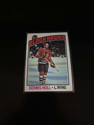 DENNIS HULL 1976 TOPPS HOCKEY CARD BLACK HAWKS NRMT+ 195 PWE | eBay