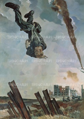Luftwaffe WWII Poster Downed Pilot WW2 German flying ace aircraft print ...