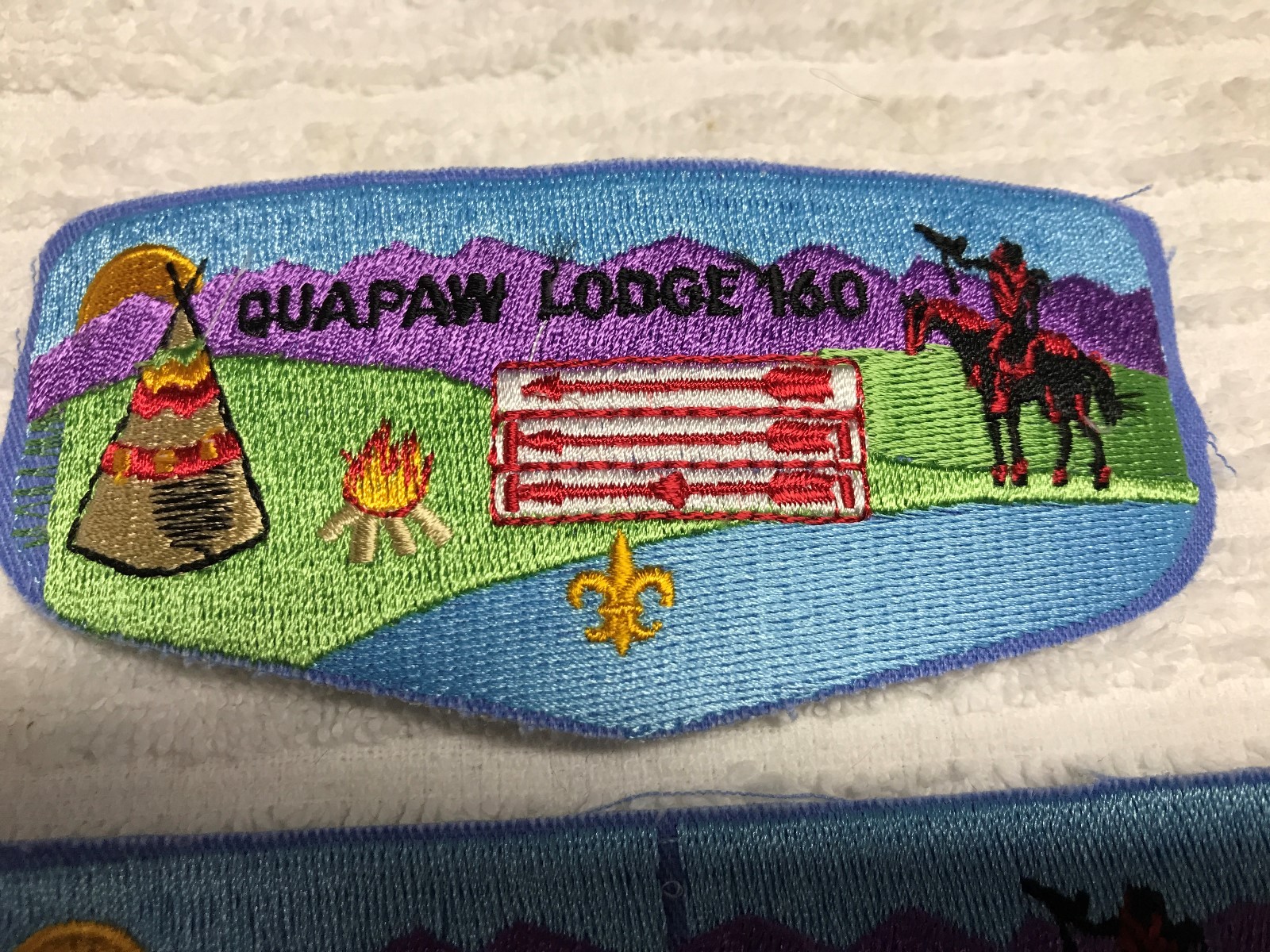 RARE OA LODGE 160 QUAPAW POCKET FLAP FLAWED EARLY PROTOTYPE NO BORDER ...