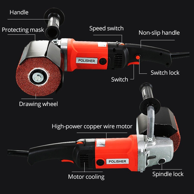 Industrial Sander Wire Drawing Machine for Metal Wood Ceramic Tile ...