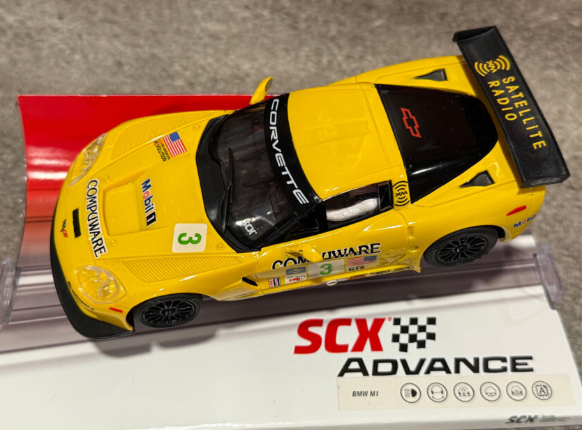 SCX 1/32 Scale ADVANCE 2.0 Corvette CR6 Compuware #3 with lights- New ...